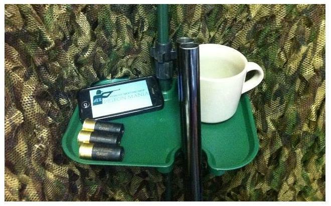 Hide Pole Tray Table Gun Rest Stand Net Coffee Tea Holder Pigeon ...