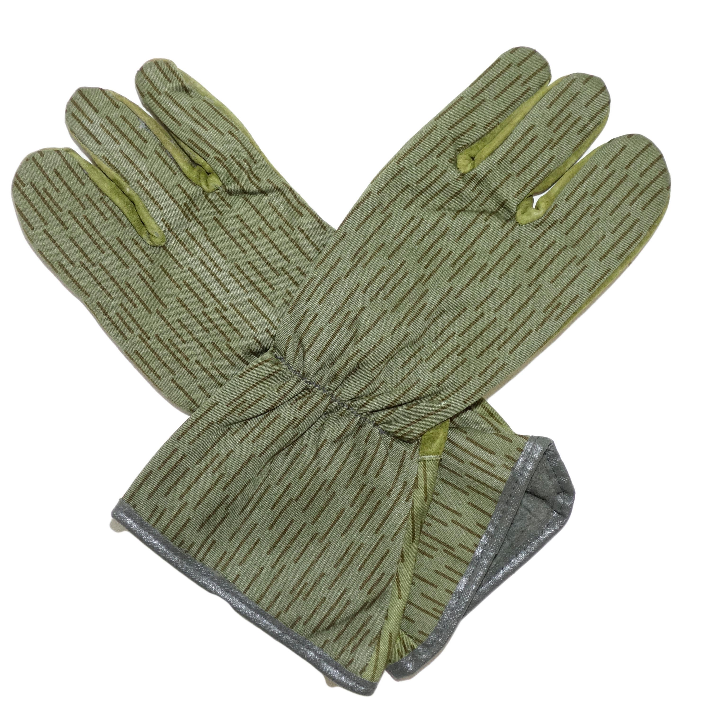 German army surplus heavy duty leather palmed 3 finger work gloves | eBay