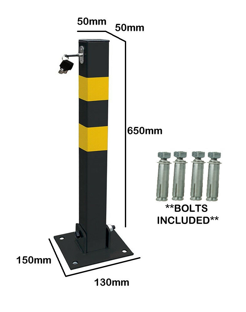 Heavy Duty Folding Robust Security Parking Post Driveway Ballard with ...
