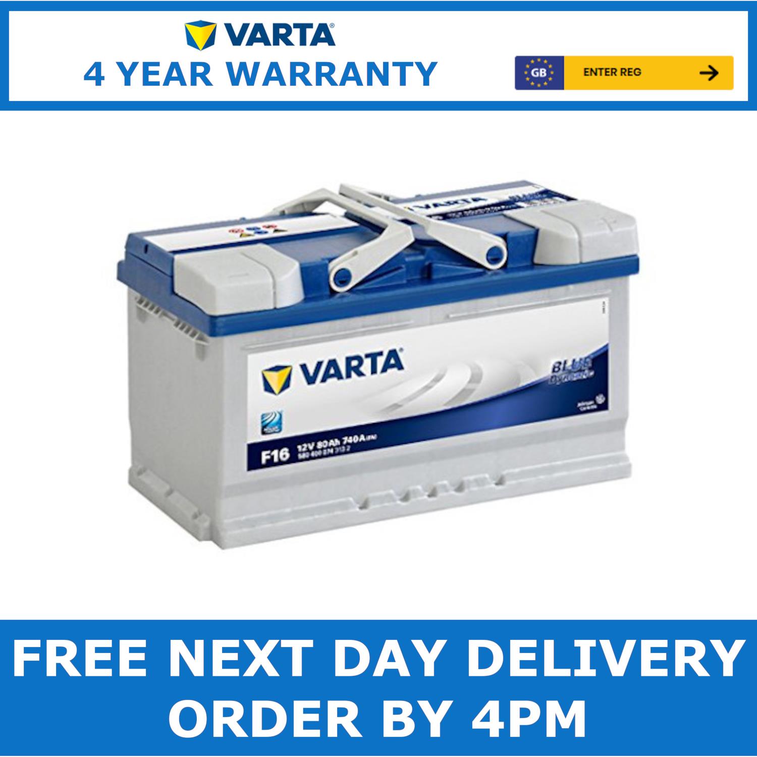 Varta F16 Car Battery 12V Blue Dynamic Sealed Calcium 4 Yr Warranty Type 115 | eBay