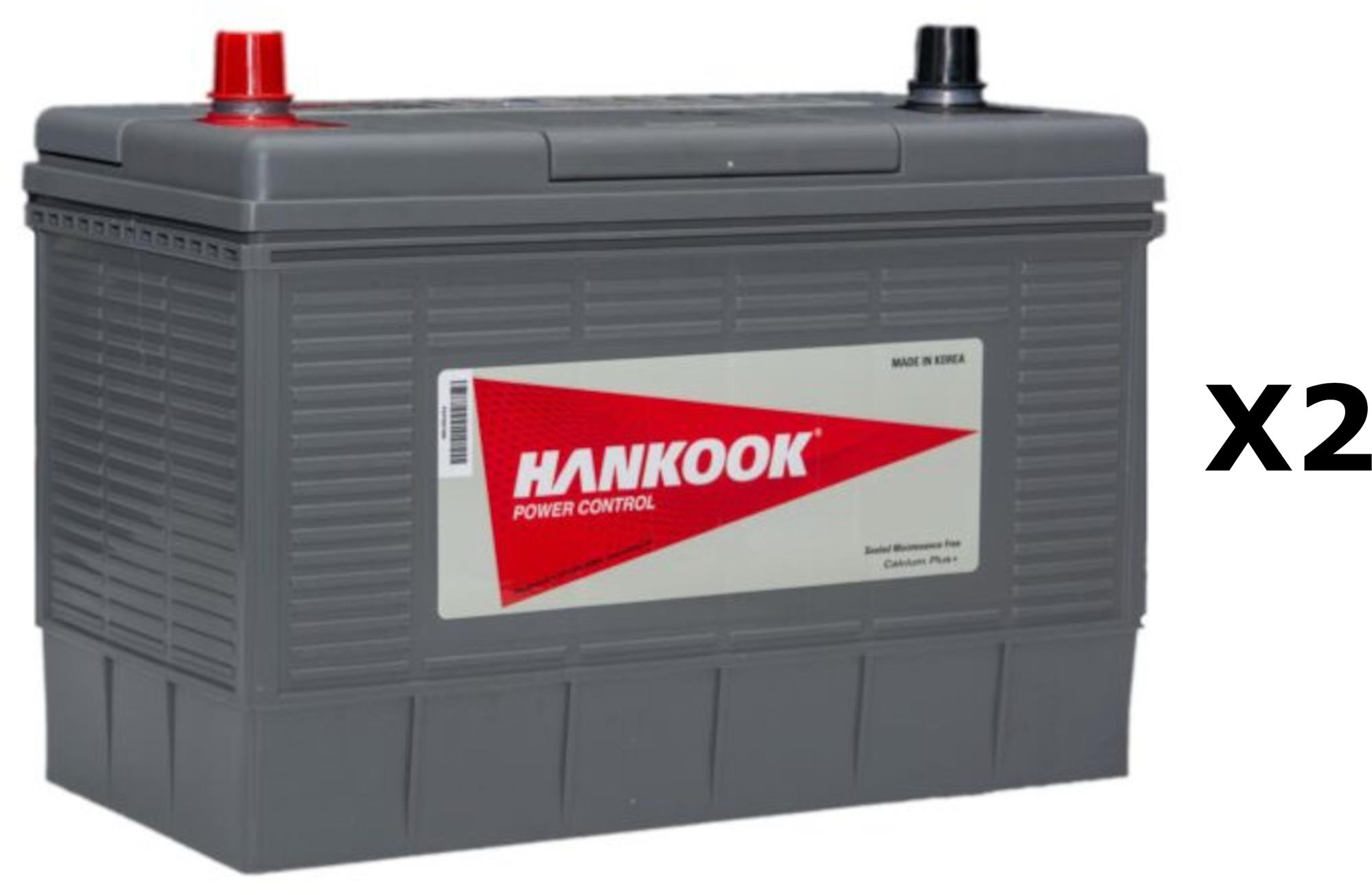 2x Hankook XL31S Leisure Batteries Deep Cycle 130Ah for Caravan, Boat ...