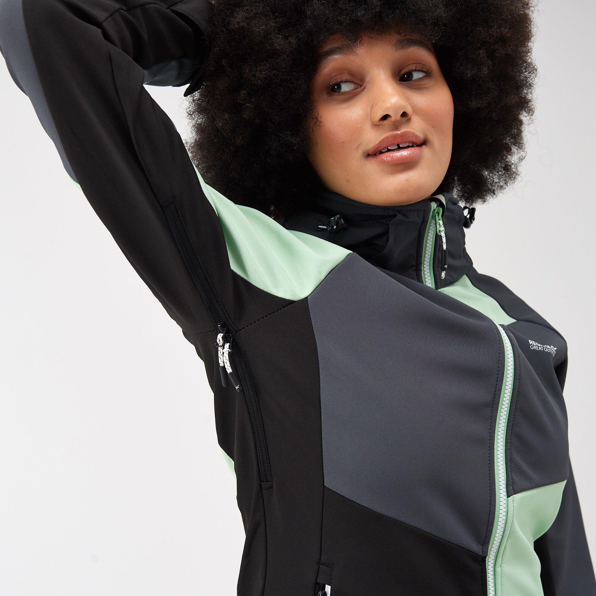 Regatta Desoto IX Womens Softshell Jacket Windproof Hooded Snood ...