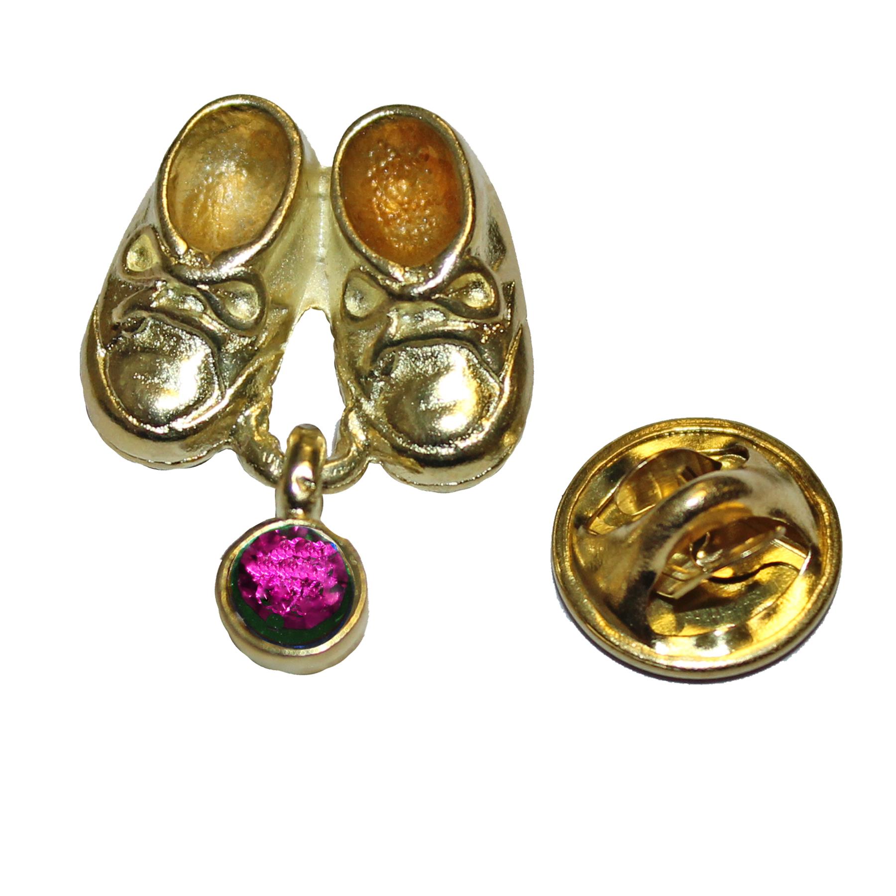 Baby Blessing Booties Badge Gold Finish Lapel Pin Brooch - Choose ...