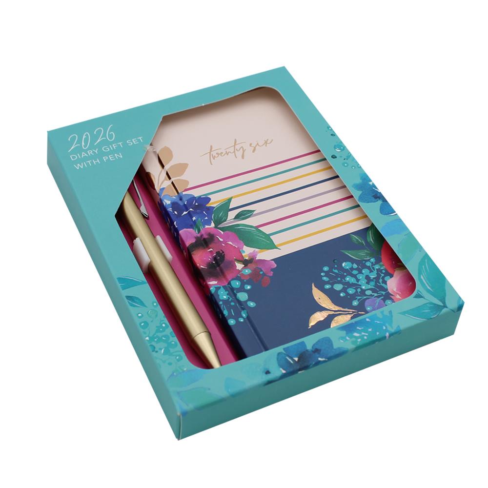 2026 Slimline Week To View Diary and Pen Gift Boxed - Choose Design ...