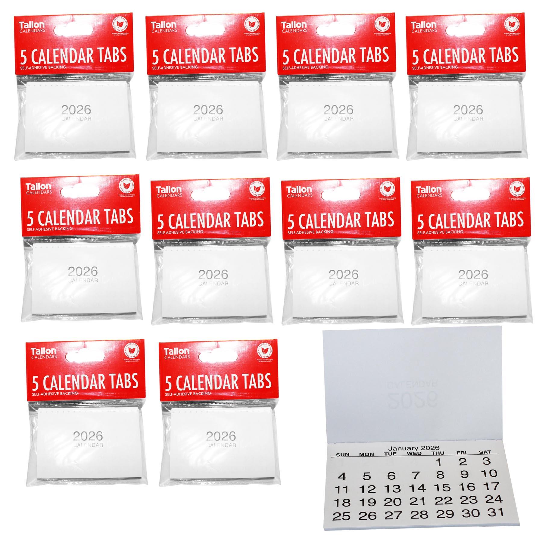 2026 Mini Calendar Tabs Month to View Offices Classrooms Kids Crafts 5 ...
