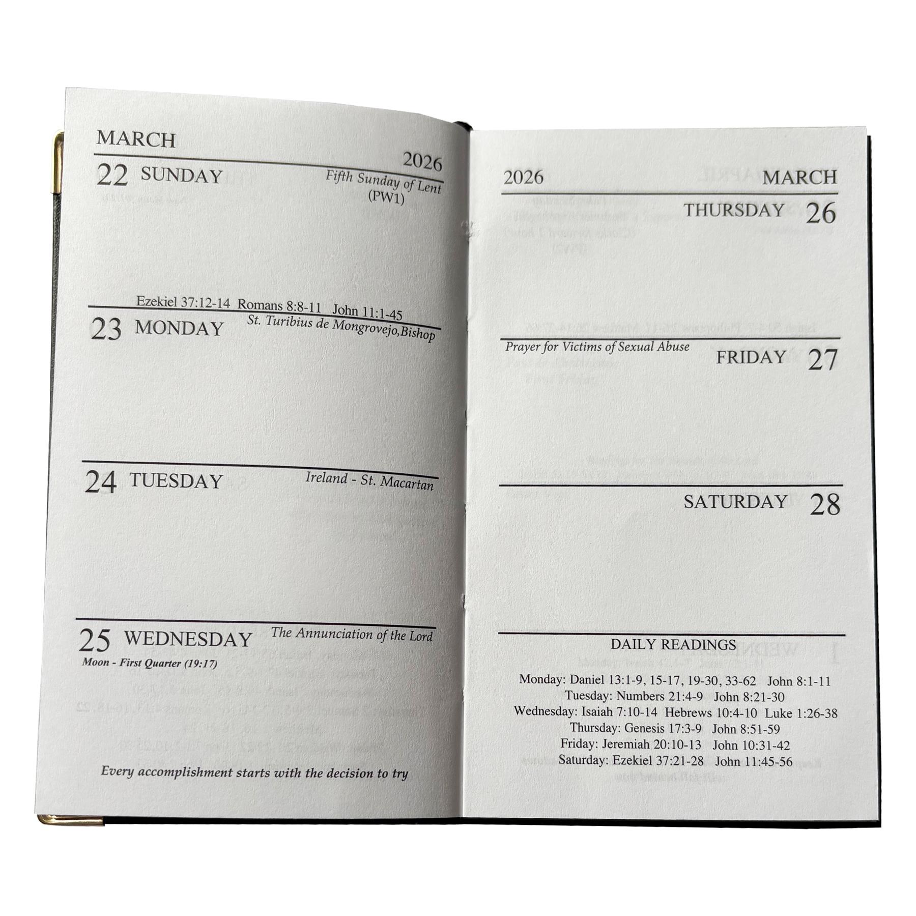 2026 Slimline Catholic Diary with Order of Mass - Week to View - Choose ...