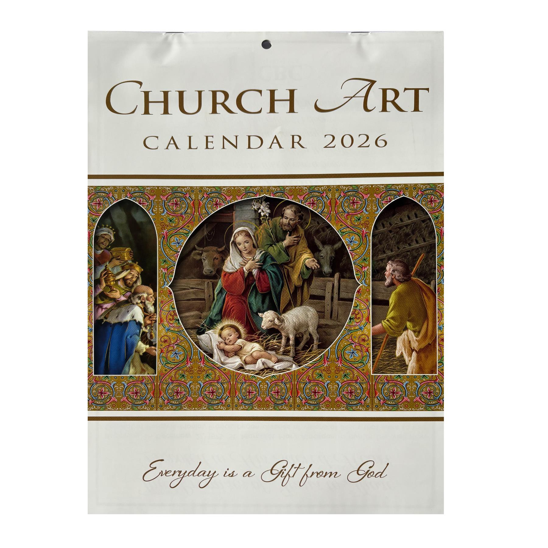Religious Church Art Wall Calendar 2026 with Bible Verses and ...