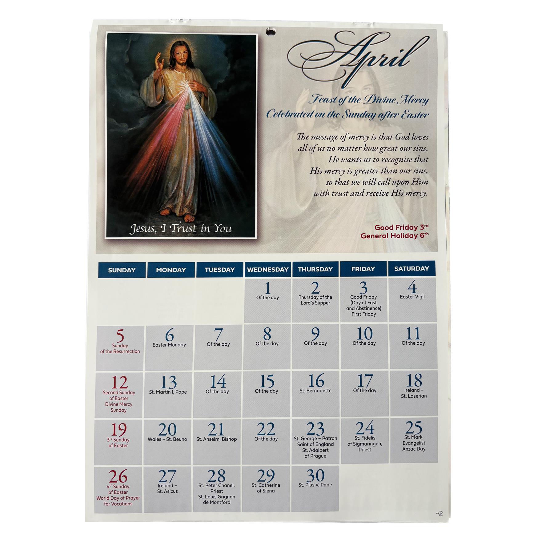 Religious Church Art Wall Calendar 2026 with Bible Verses and ...