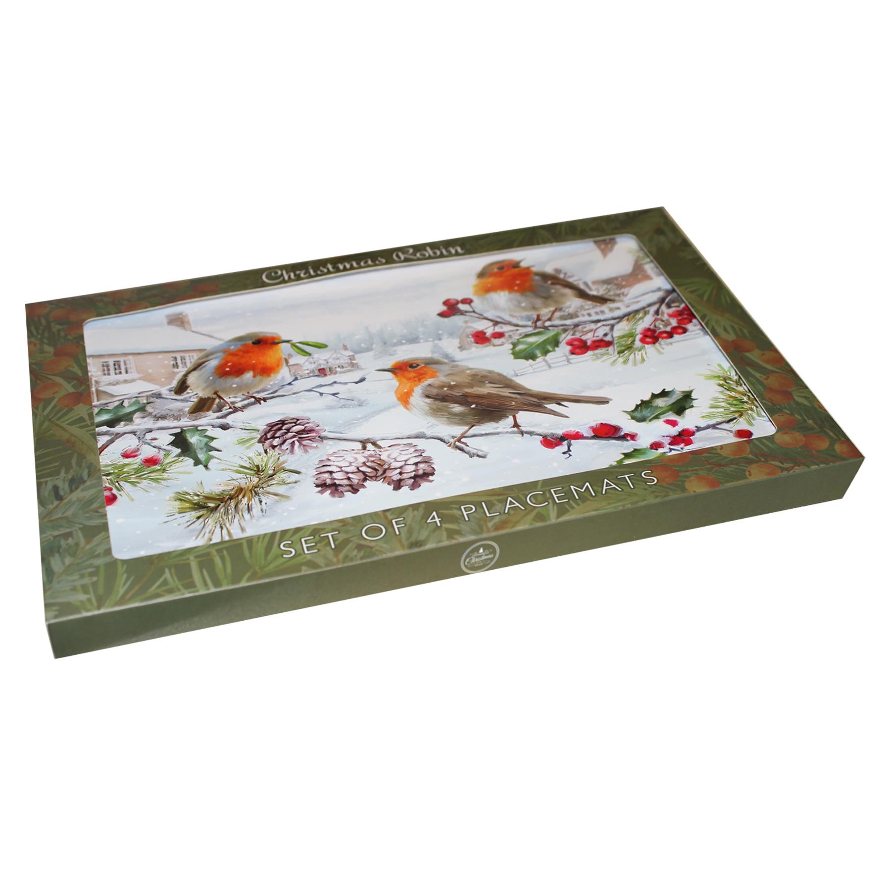 Christmas Tableware - Placemats / Coasters / Mugs / Salt Pepper - Robin ...